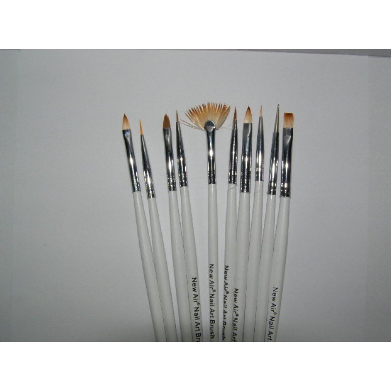 Set pensule profesionale din par natural 10